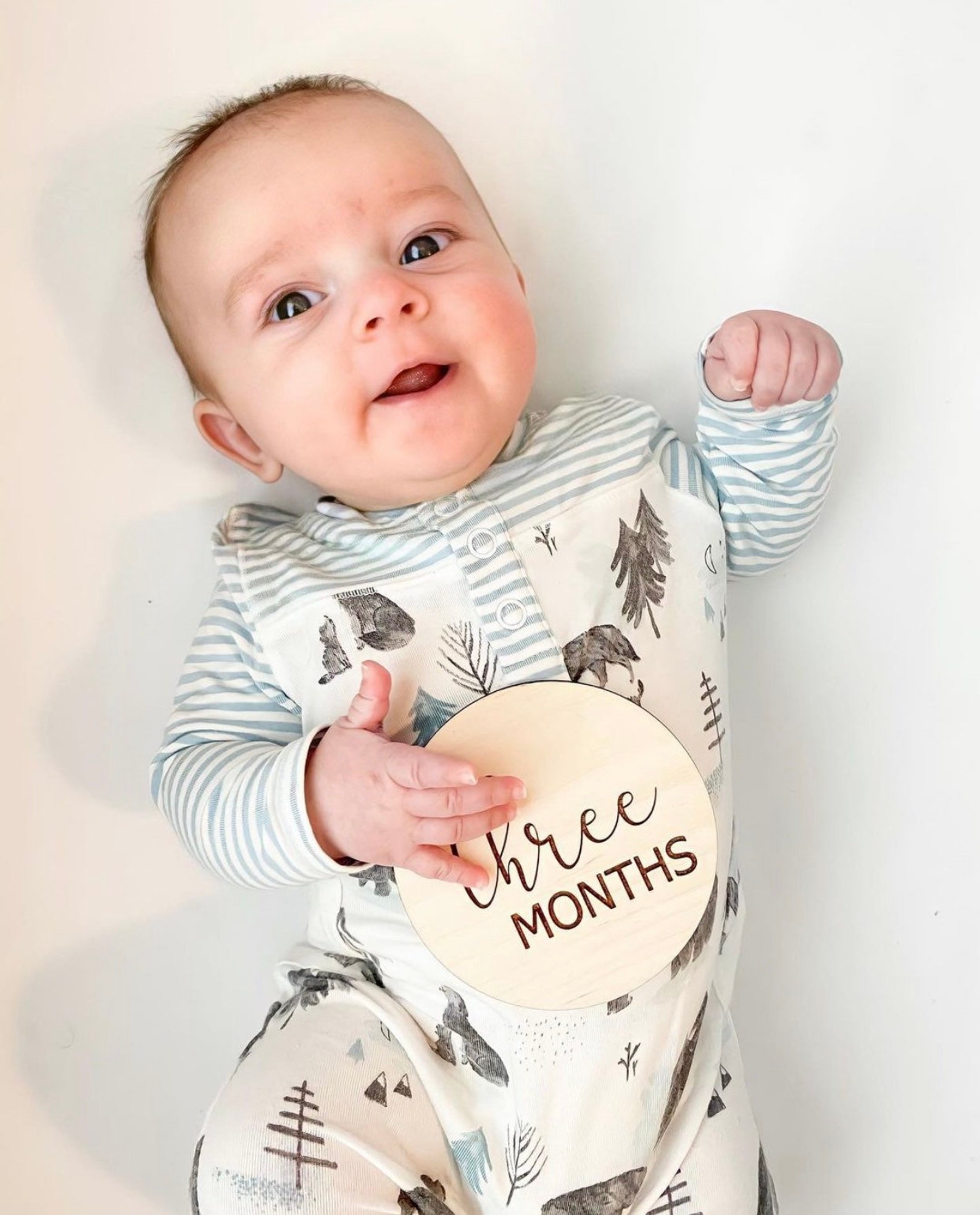 Engraved Baby Monthly Milestone Rounds Baby Monthly - Etsy