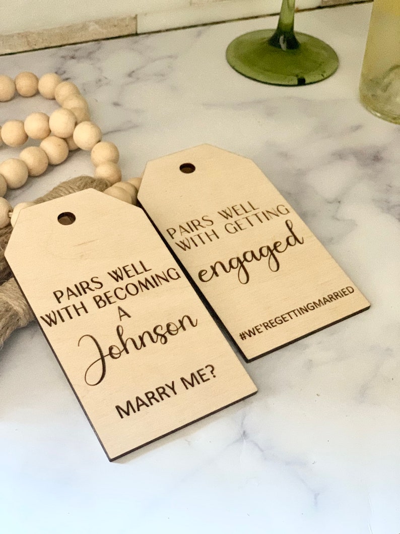 Engagement Announcement Proposal Gift Proposal Idea Wine - Etsy