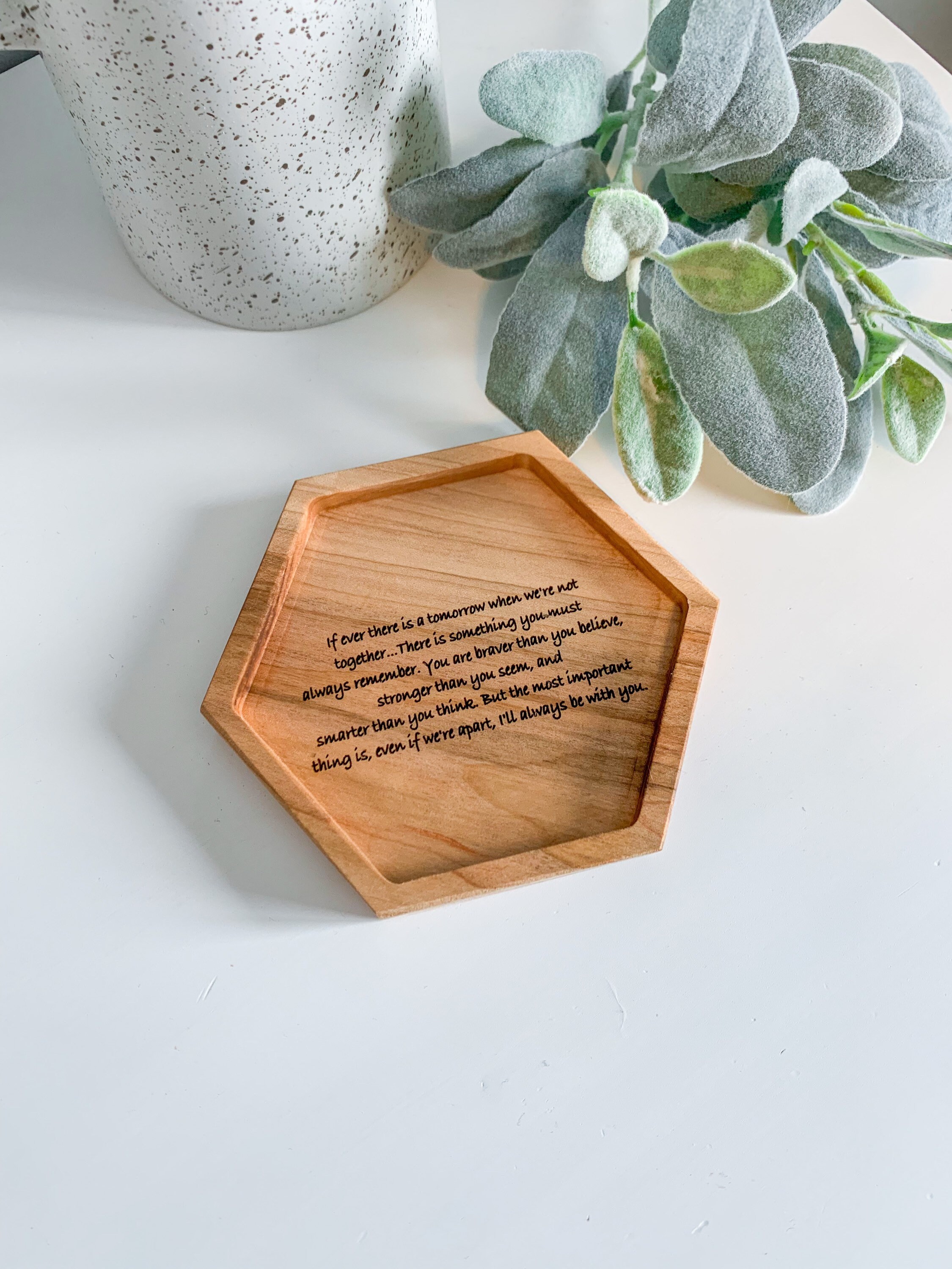 Wooden Catch All Tray Wooden Tray Catch All Hexagon Tray - Etsy