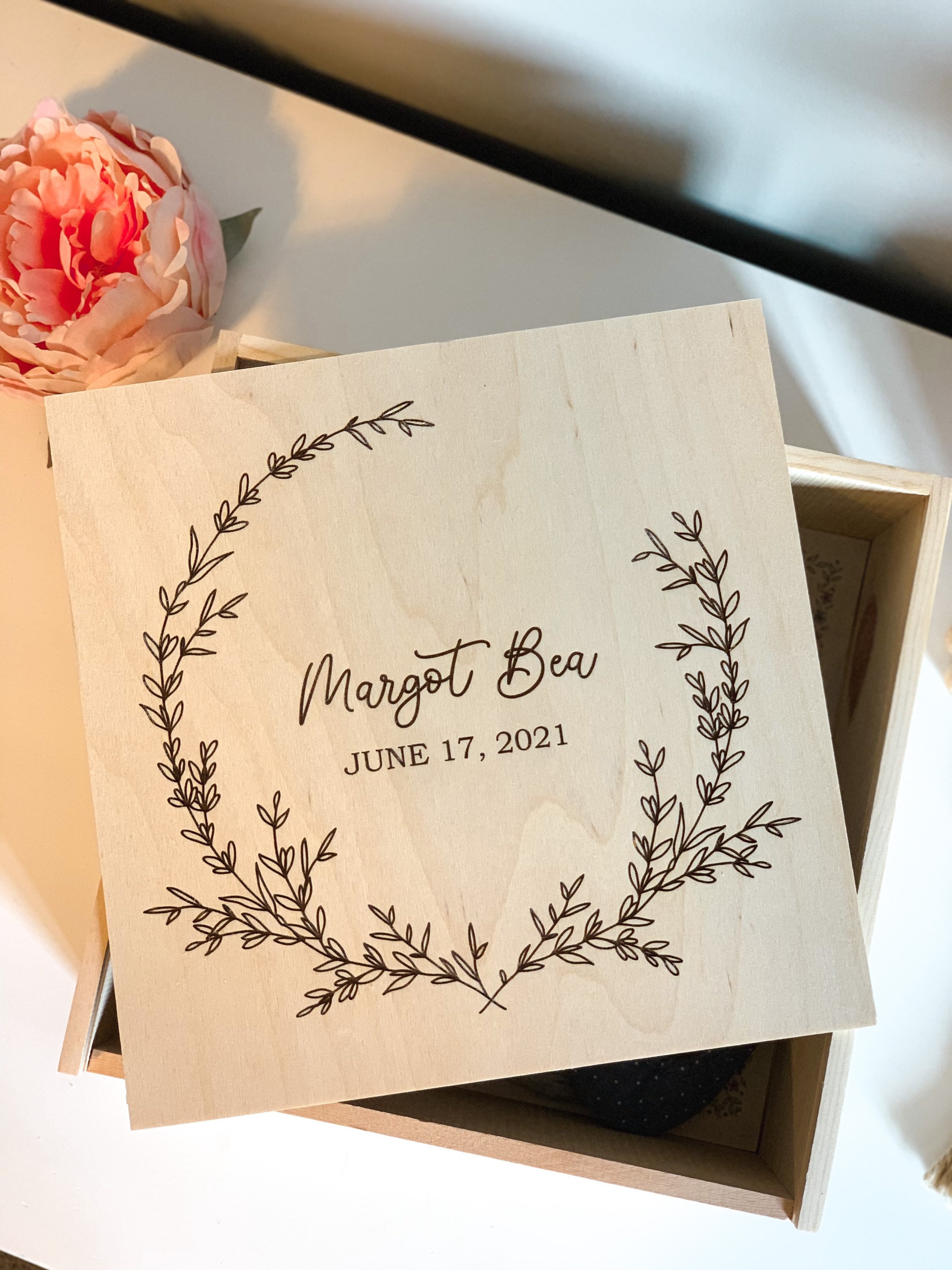 Wooden Keepsake Box Baby Keepsake Box Baby Memory Box | Etsy