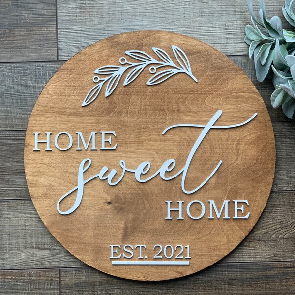 Modern Home Sign - Etsy
