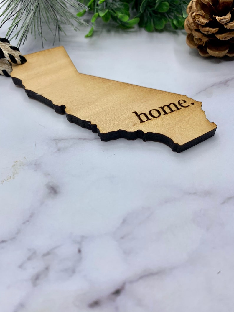 Engraved State Ornament State Ornament Wooden Ornament - Etsy