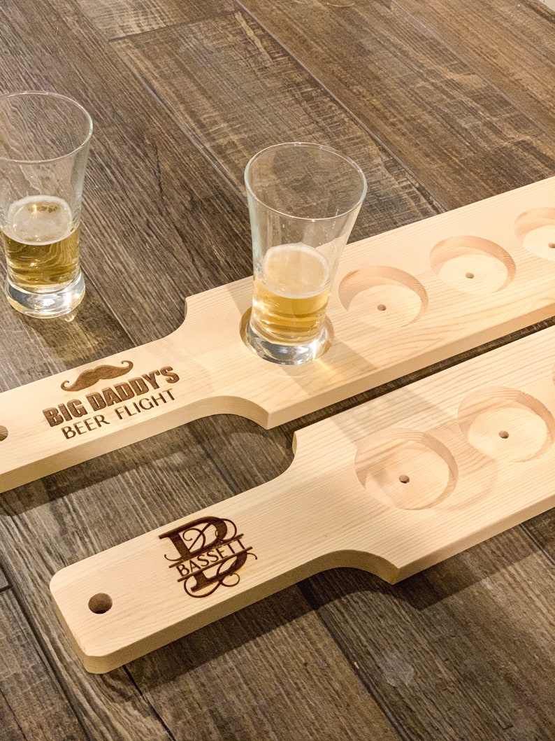 Personalized Beer Flight Set Custom Paddle Wedding Gift | Etsy