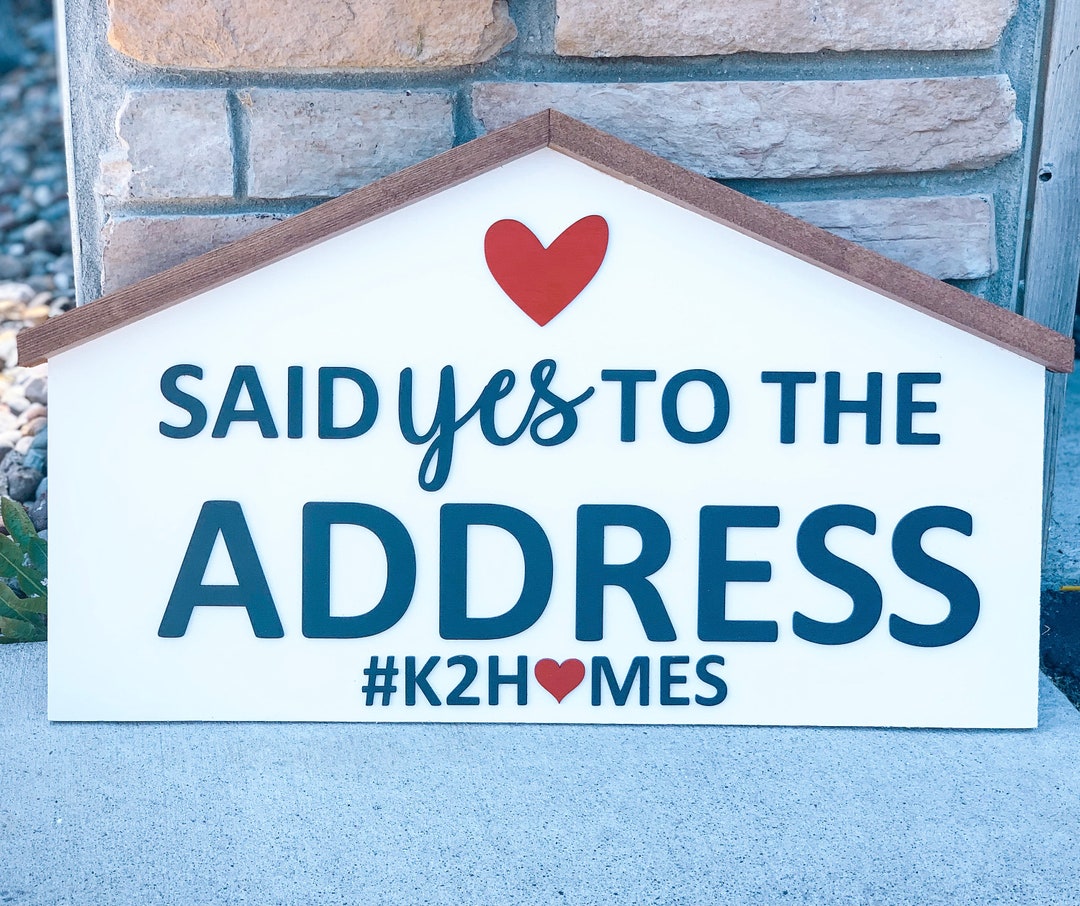 Said Yes to the Address Realtor Gift Realtor Photo Prop Closing Gift ...