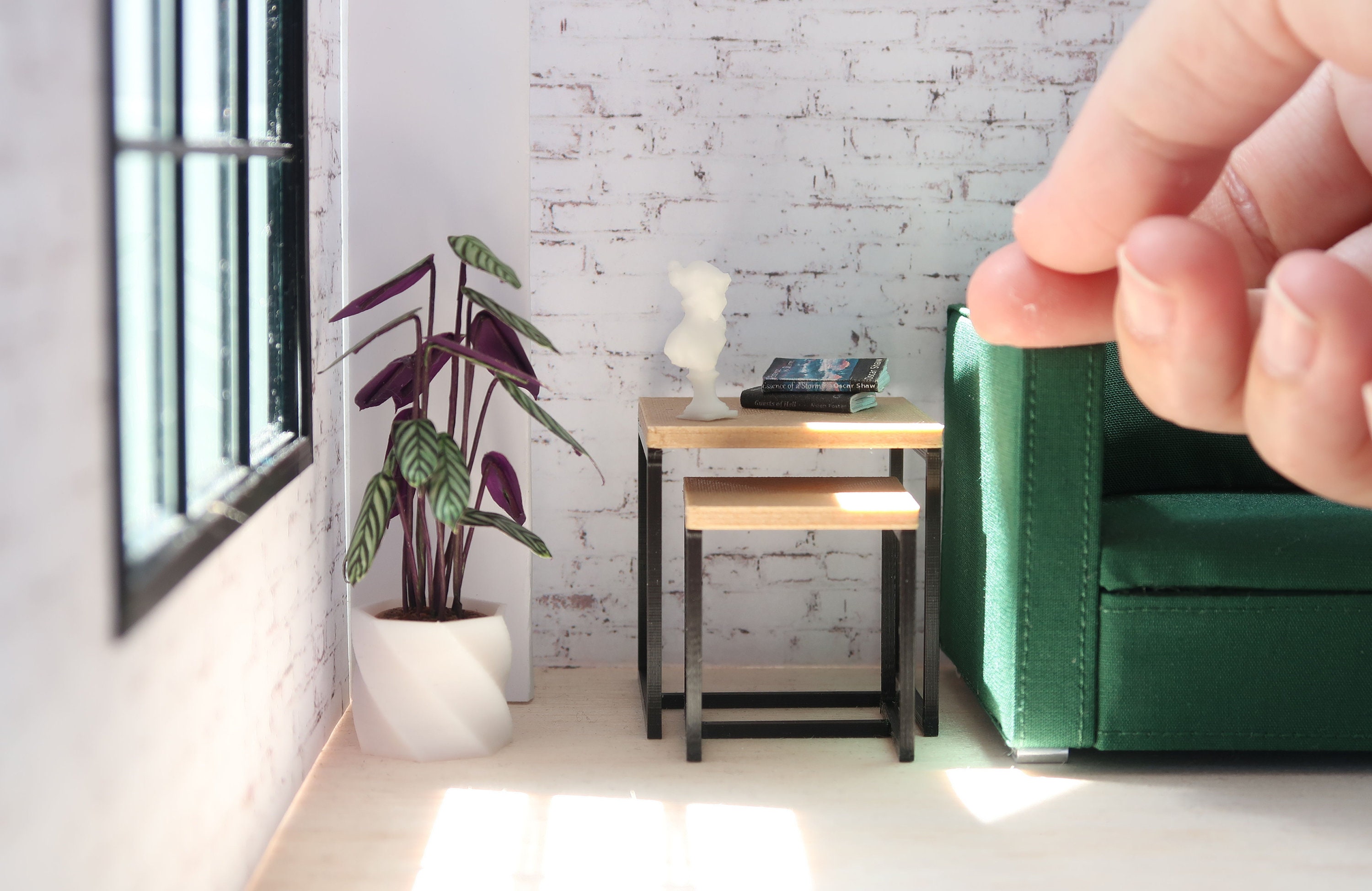 Modern Miniature Side Tables for Dollhouse 1:12th Scale Set - Etsy