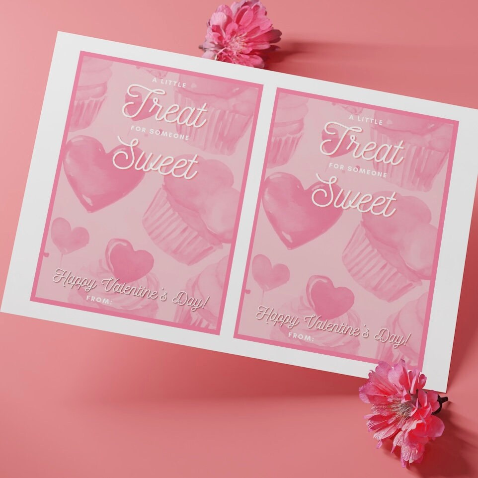 Printable Valentine Sweet Treat Pink, Colorful, Easy Kids Diy for Any ...