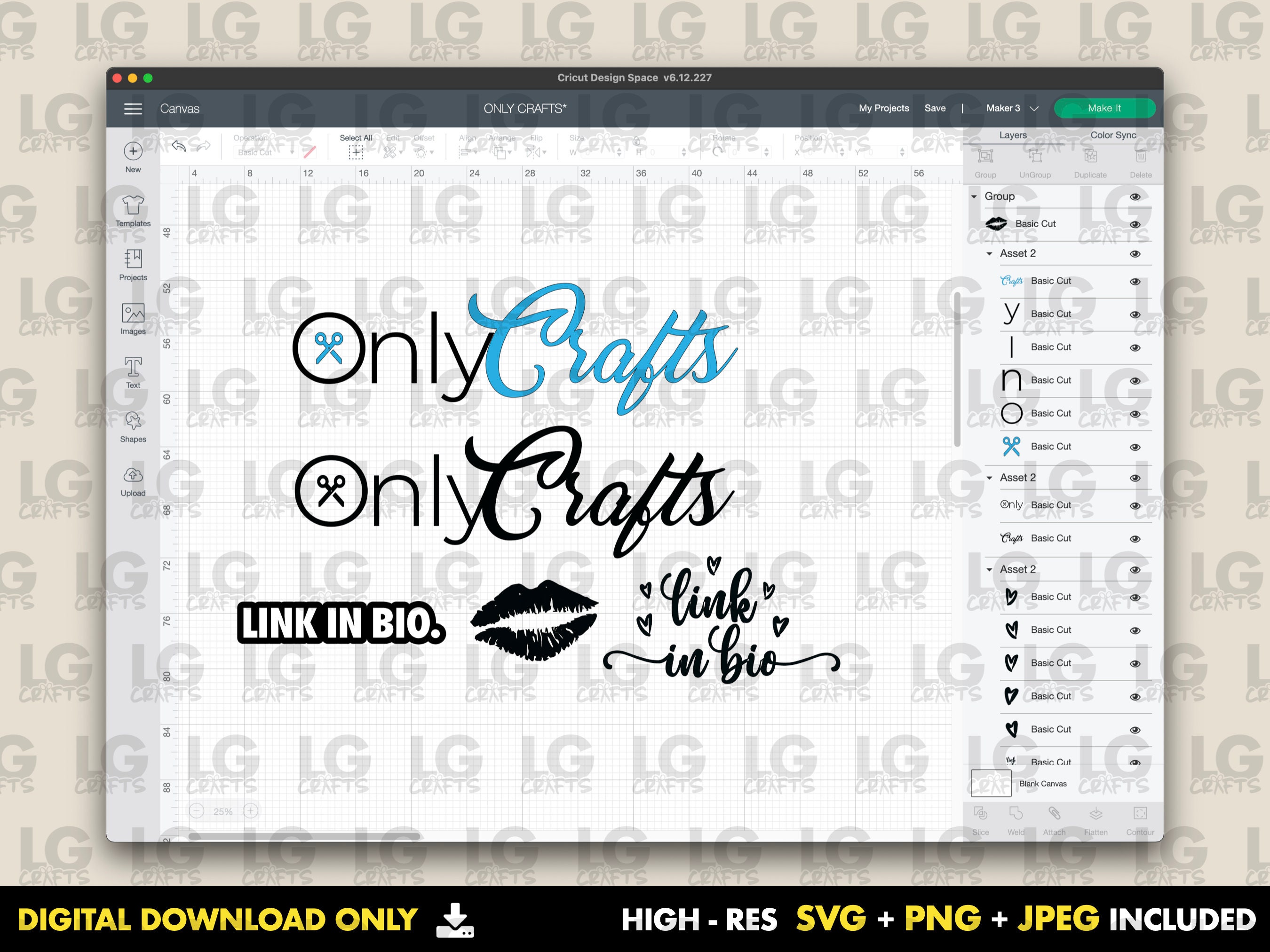 Only Crafts SVG Bundle SVG PNG Jpeg Cut File Craft Humor, Crafty Quotes ...