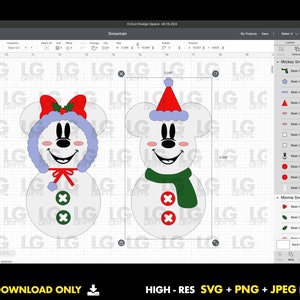 Mouse Snowman SVG PNG JPEG| Christmas | Digital Download Files ...