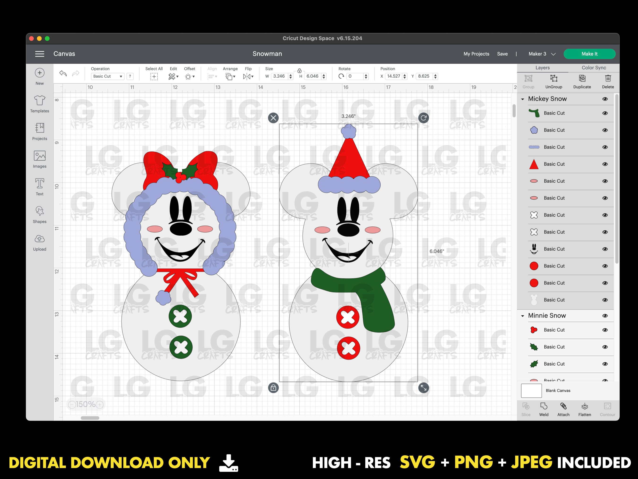 Mouse Snowman SVG PNG JPEG| Christmas | Digital Download Files ...