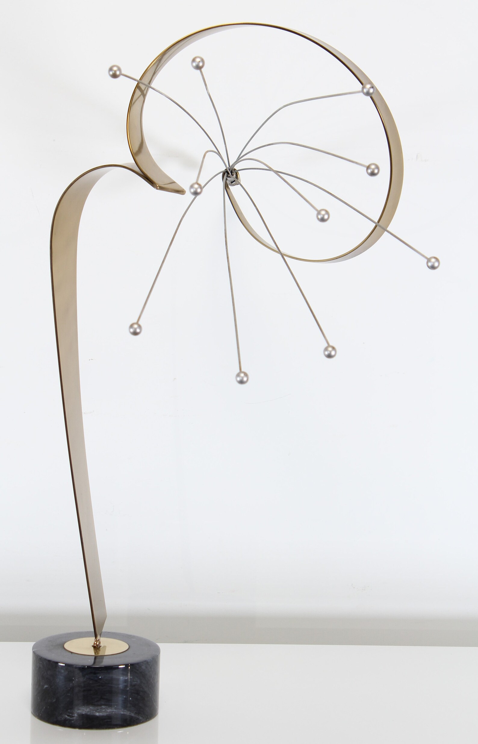 Curtis Jere Brass Spray Sculpture on Marble Base With Pedestal, 1970 - Etsy