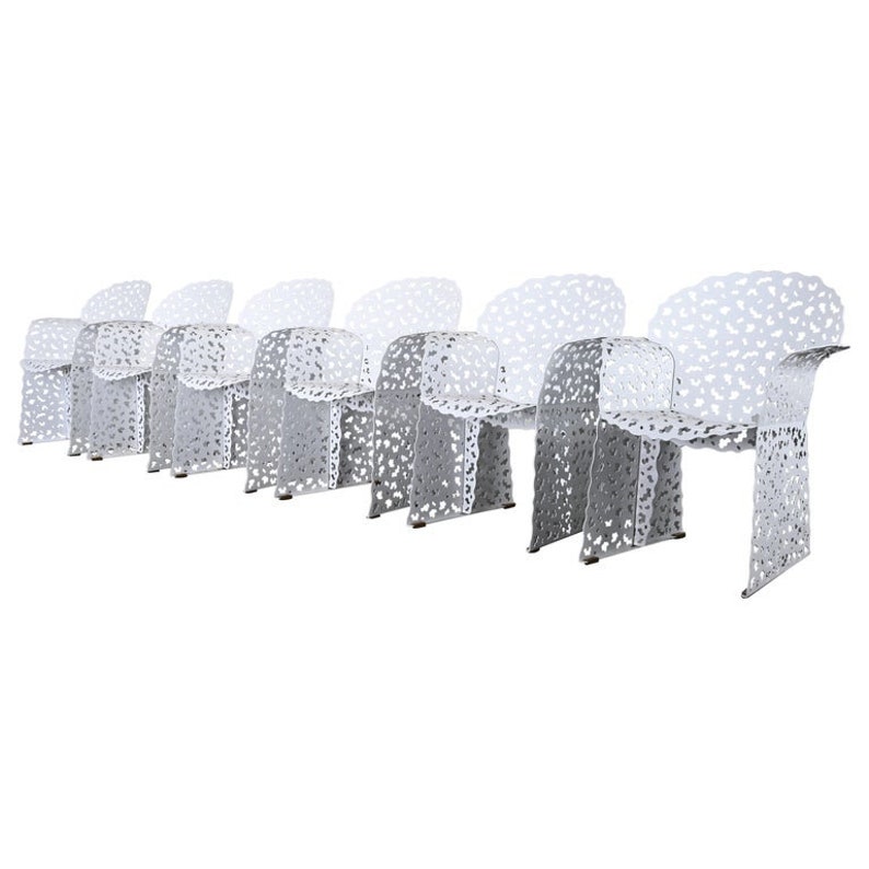 Richard Schultz Set of Six Topiary Collection Dining Chairs for Knoll ...