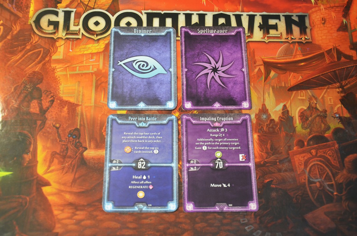 Gloomhaven Forgotten Circles updated Diviner ability cards.. | Etsy