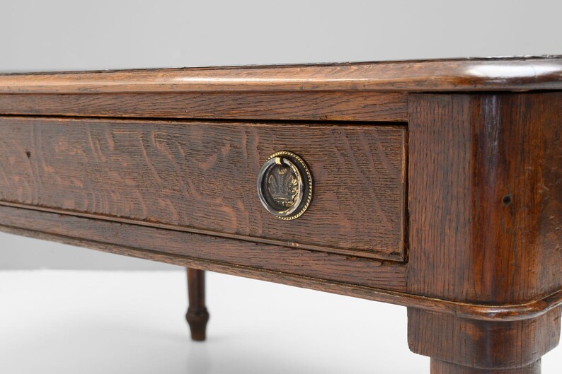 19th Century Oak Writing Table - Etsy