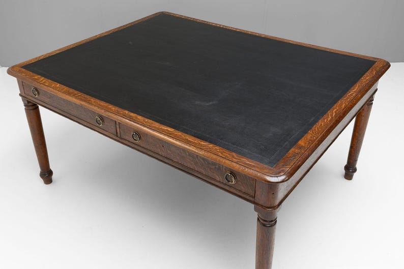 19th Century Oak Writing Table - Etsy