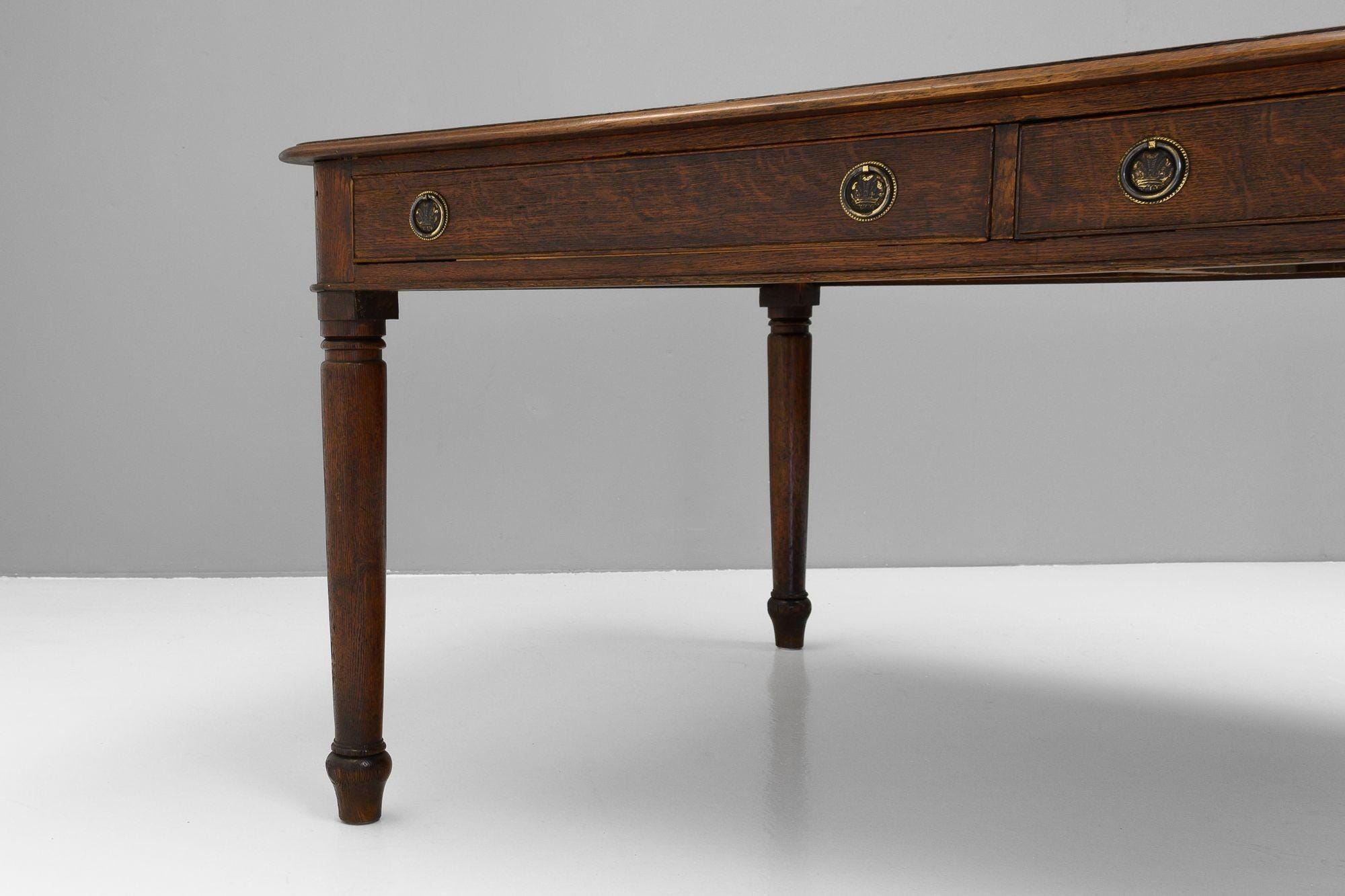 19th Century Oak Writing Table - Etsy