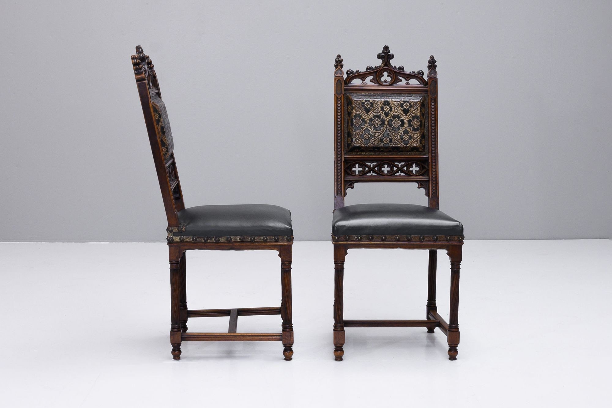 Set of Ten Gothic Style Chairs - Etsy