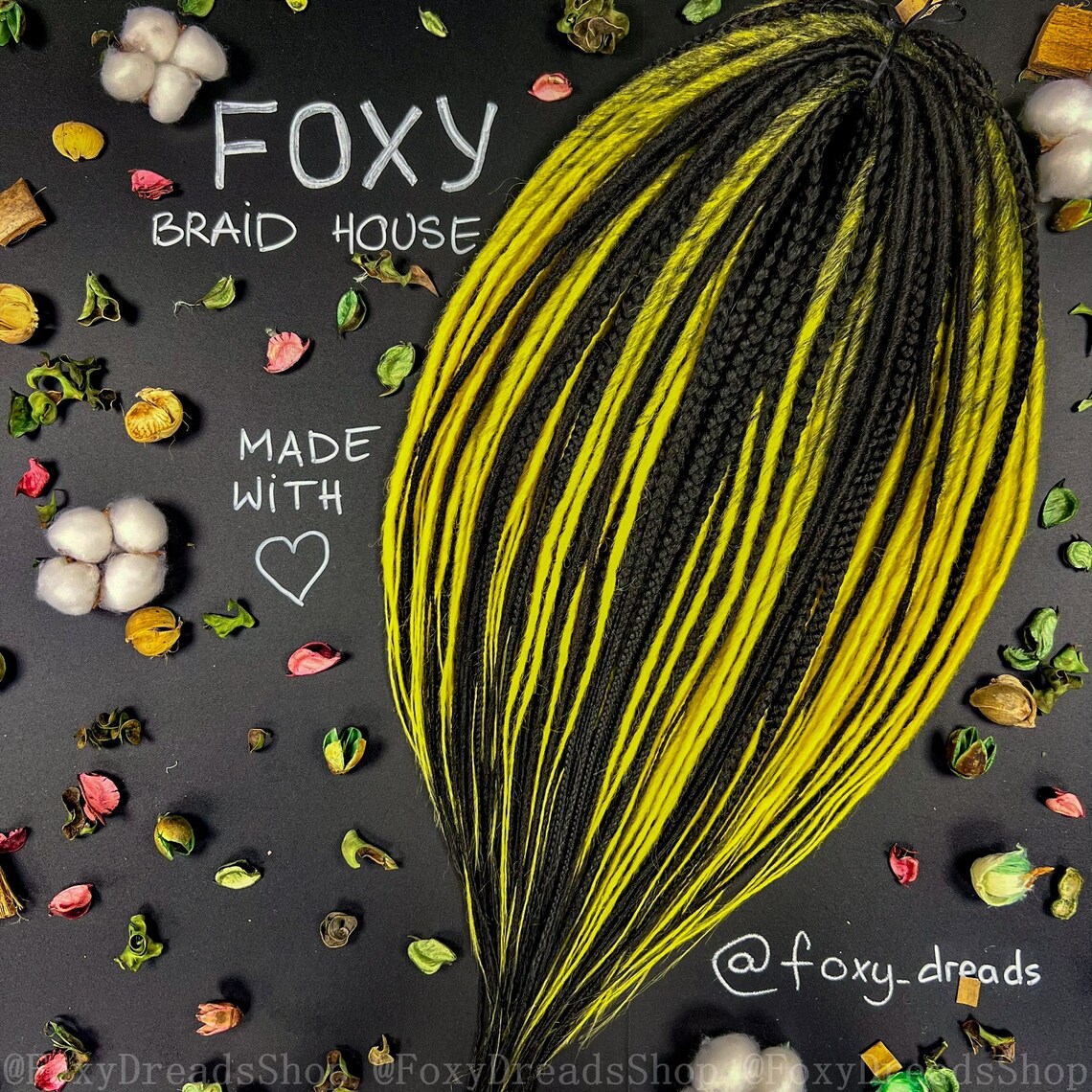 Full Set of Synthetic Handmade Dreads and Braids , DE Double Ended ...