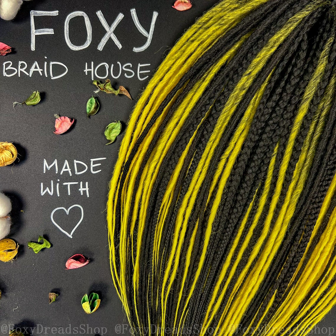 Full Set of Synthetic Handmade Dreads and Braids , DE Double Ended ...