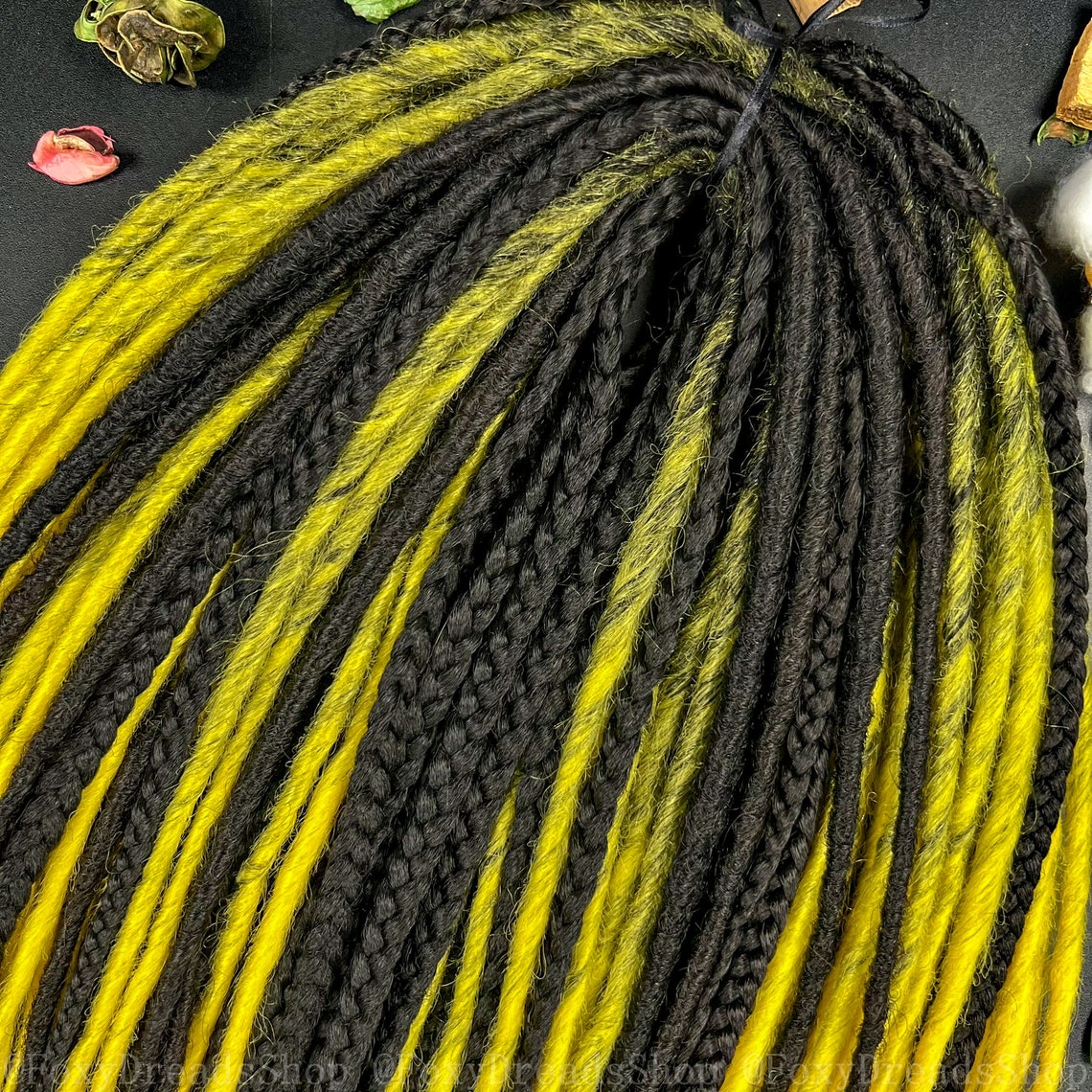 Full Set of Synthetic Handmade Dreads and Braids , DE Double Ended ...
