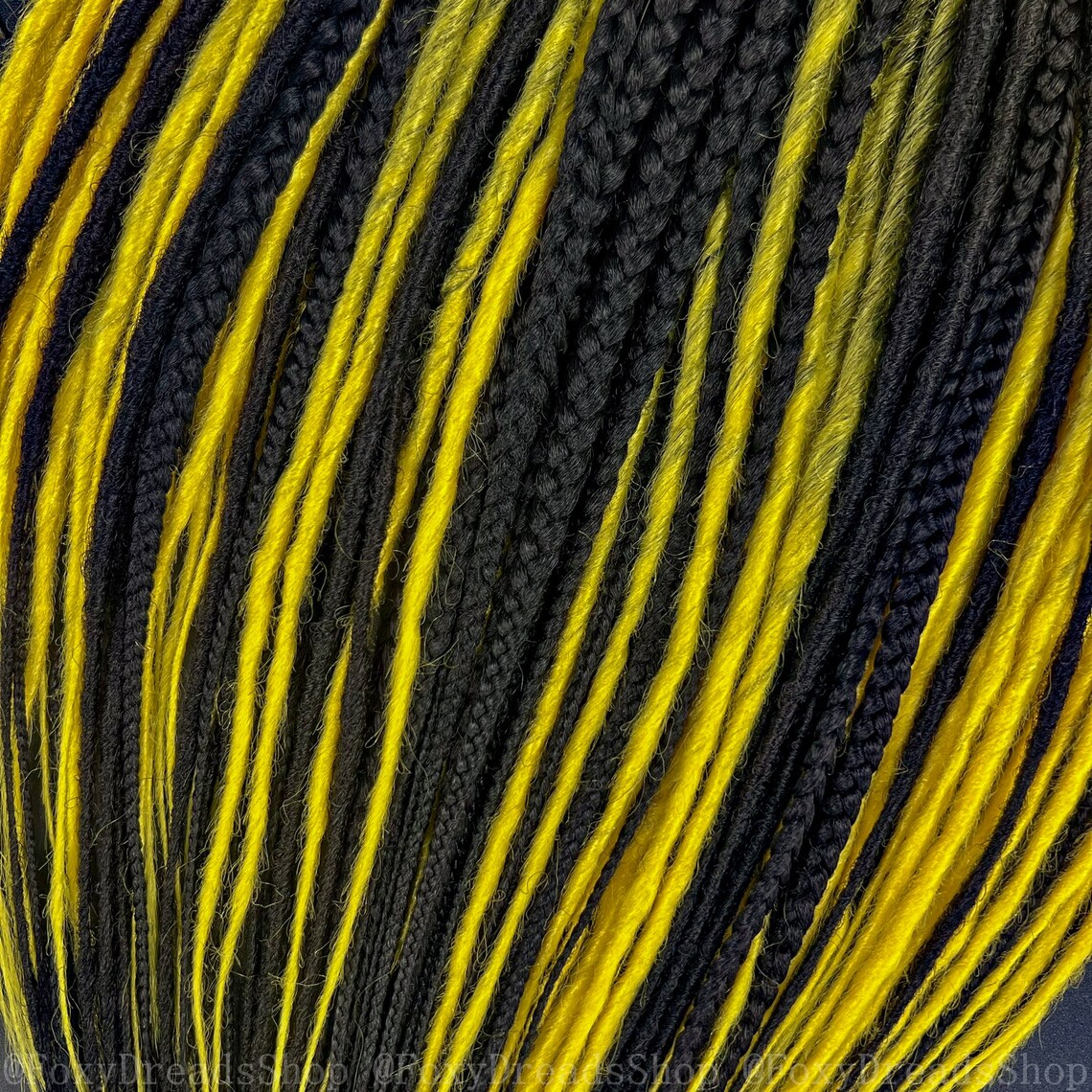 Full Set of Synthetic Handmade Dreads and Braids , DE Double Ended ...