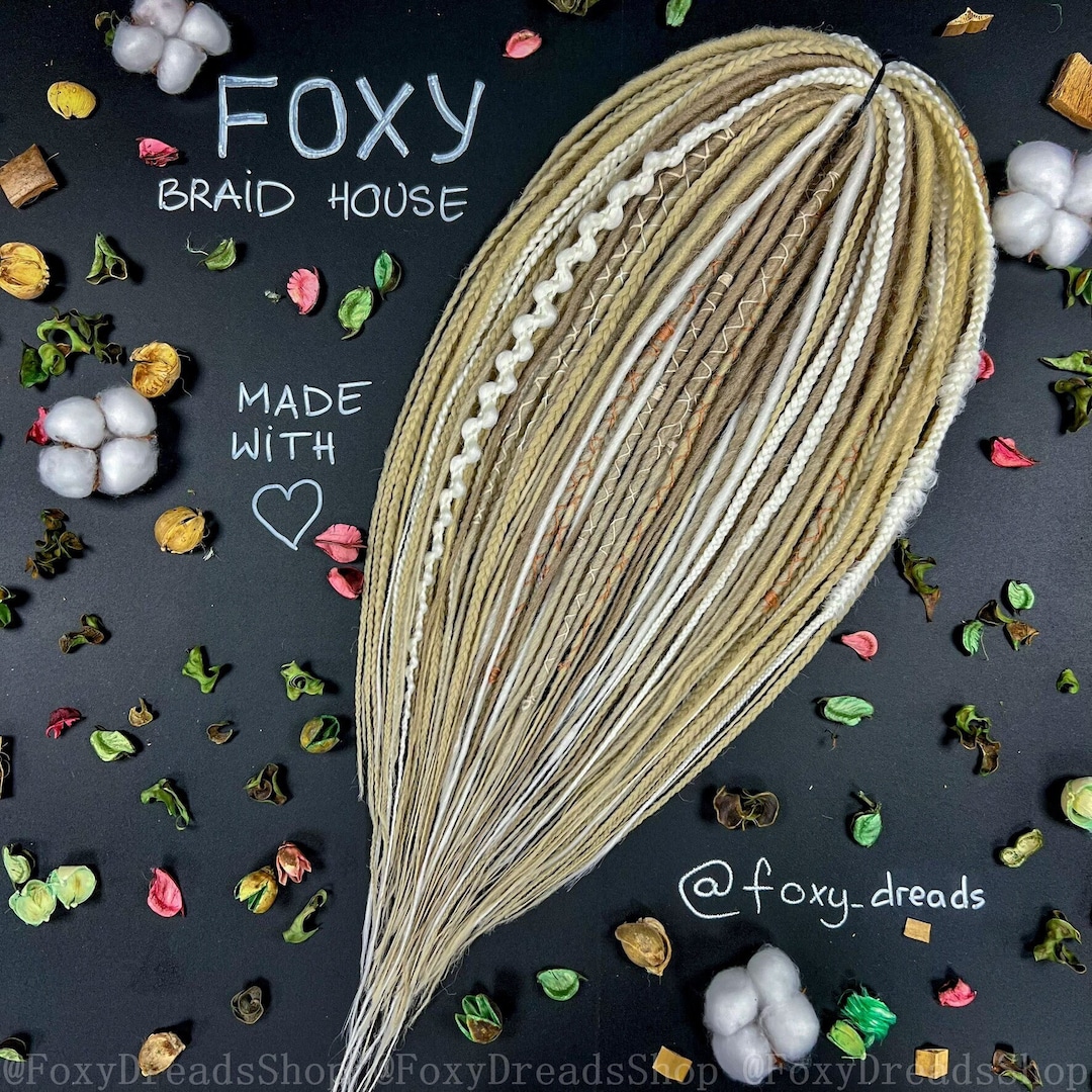 Full Set of Synthetic Handmade Dreads and Braids , DE Double Ended ...