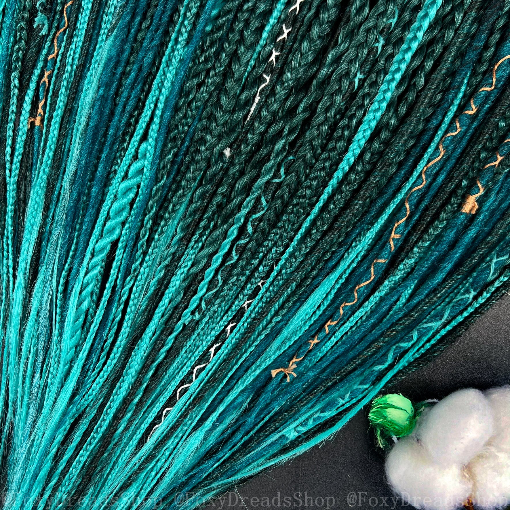 Full Set of Synthetic Handmade Dreads and Braids , DE Double Ended ...