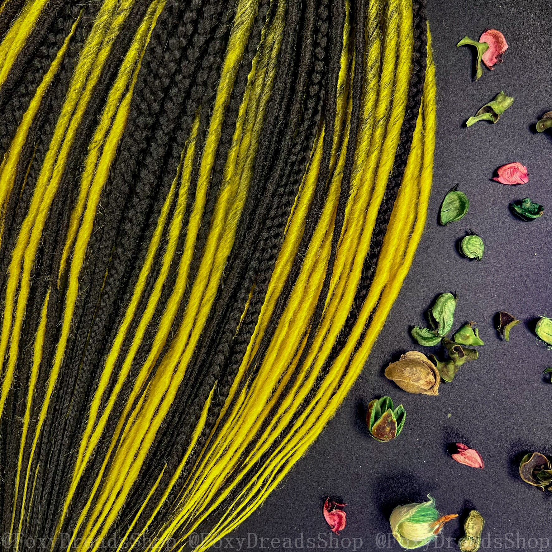 Full Set of Synthetic Handmade Dreads and Braids , DE Double Ended ...