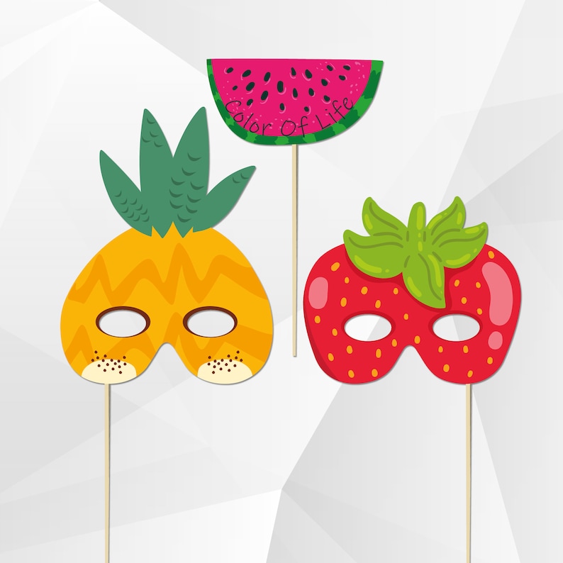 Fruits Photo Booth Props Fruits Party Elements Berries Photo | Etsy