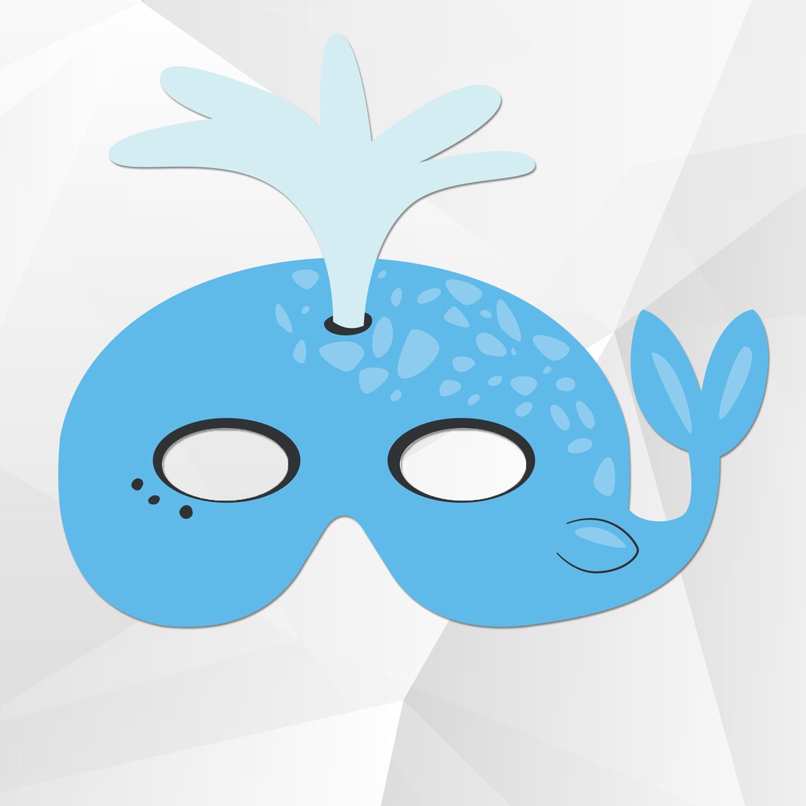 Blue Whale Printable Kids Mask Sea Life Mask Whale | Etsy