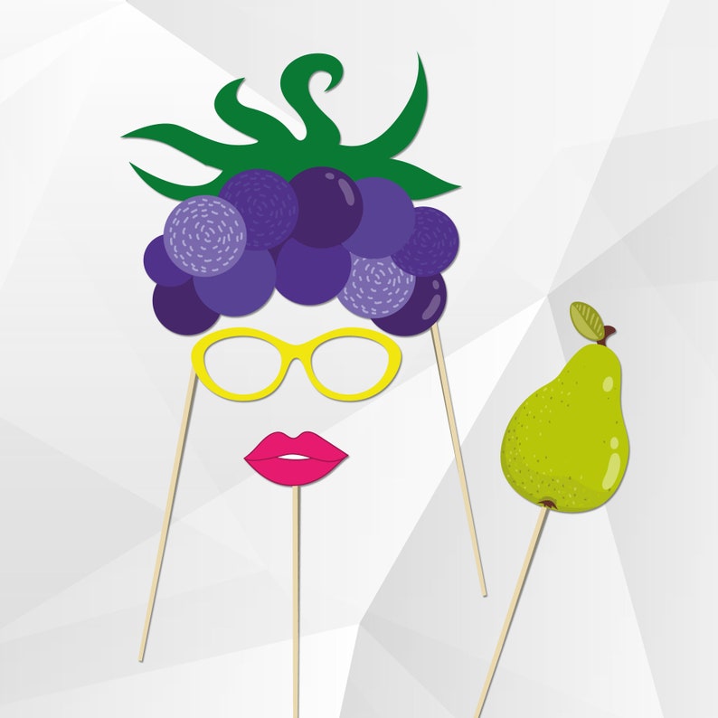 Fruits Photo Booth Props Fruits Party Elements Berries Photo | Etsy