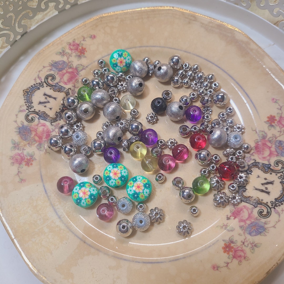 Broken Bead Jewelry Lot, Mixed Beads, Modern Beads, Jewelry Supply ...