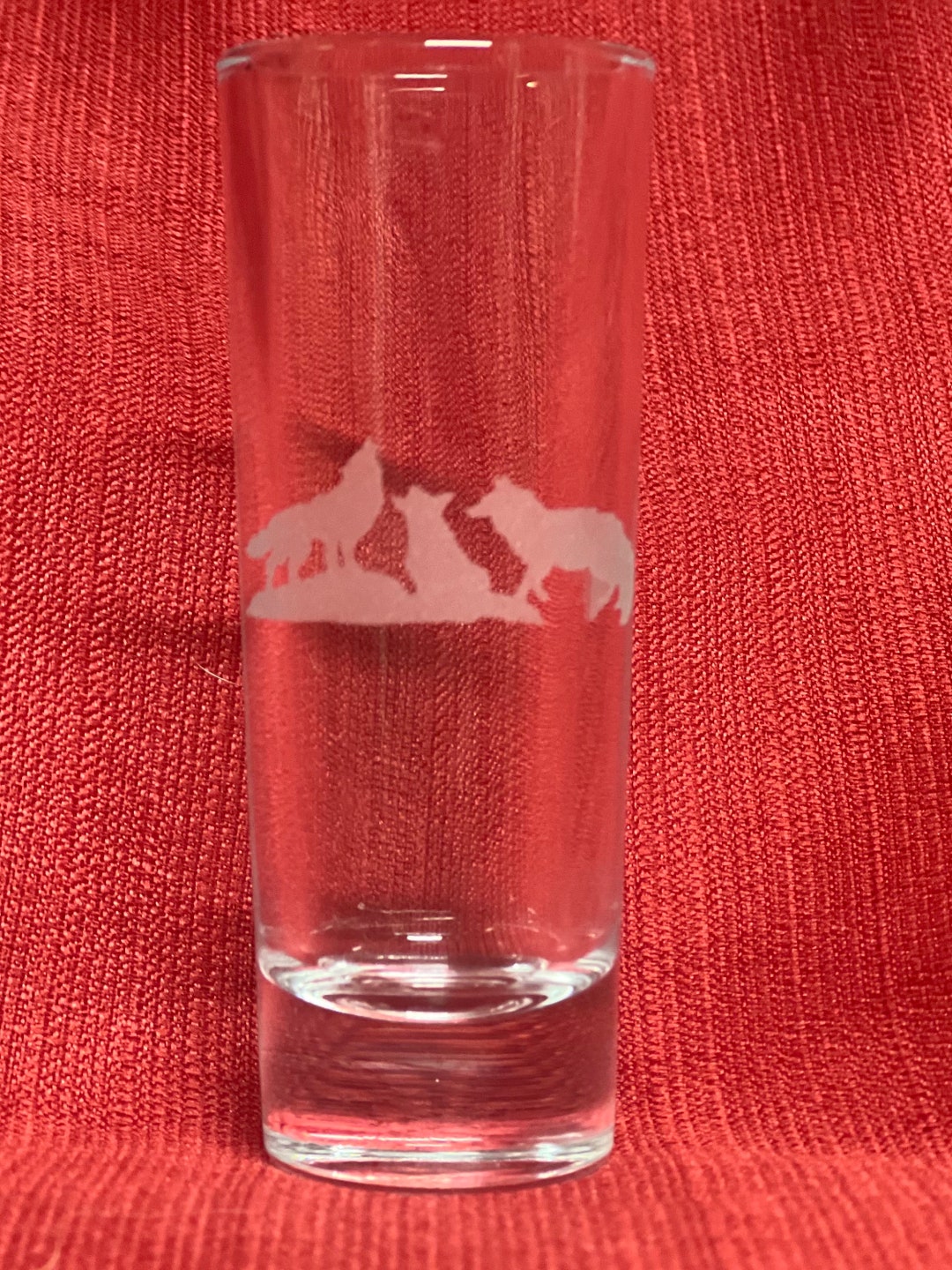 Wolf Glass, Personalized Wolf Glass, Wolf Barware, Personalized Gift ...