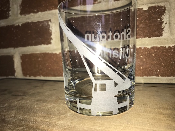 Personaized Crane Glass Gift for Crane Operator Etched Crane | Etsy