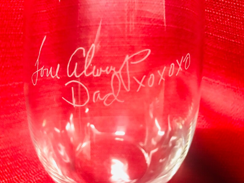 Etched Signature, Personalize Signature, Memorial Gift, in Memory ...