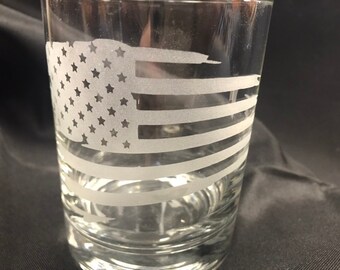 Glass American Flag | Etsy