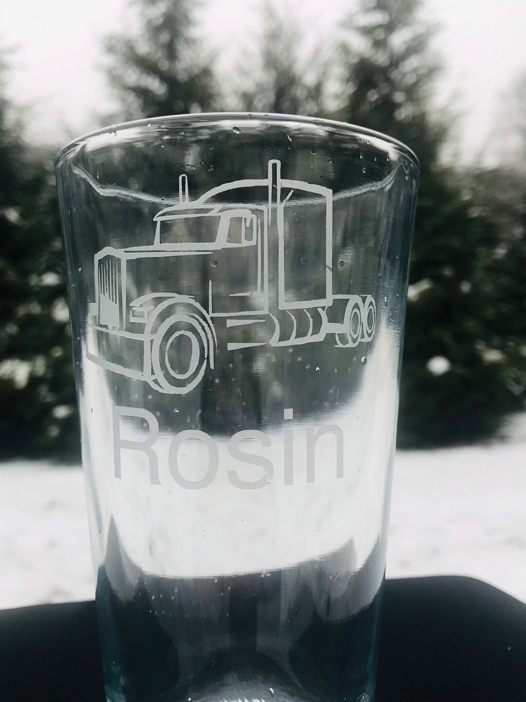 Custom Semi Truck Driver Gift, Gift for Truck Driver, Big Rig Glass ...