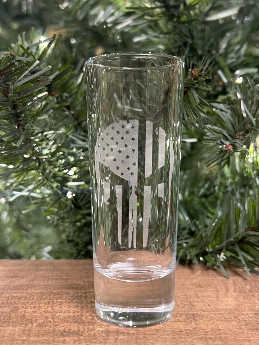 Skull Beer Glass, Flag Skull Barware, Customized Skull Mug, Etched Beer ...