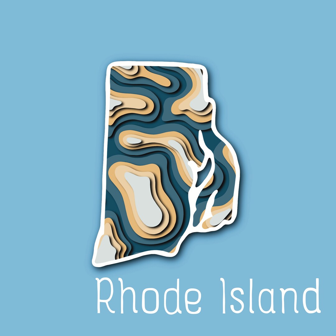 Rhode Island State Sticker - Weatherproof Vinyl Sticker - Weatherproof ...