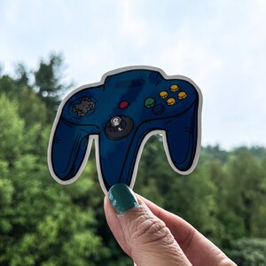 Retro N64 Controller Vinyl Sticker - Video Games - Die Cut Sticker for ...