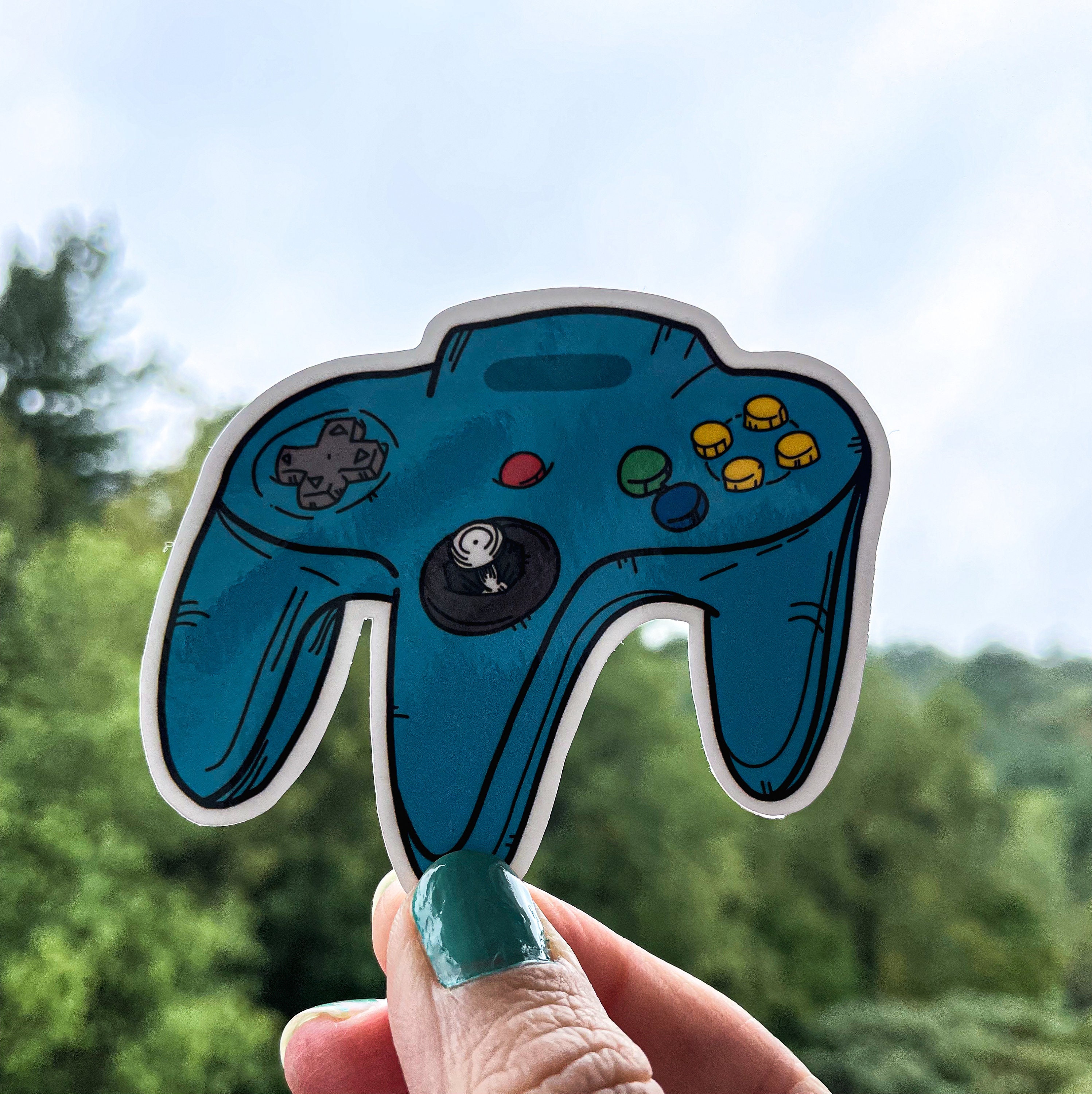 Retro N64 Controller Vinyl Sticker Video Games Die Cut Sticker for ...