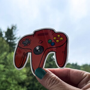 Retro N64 Controller Vinyl Sticker - Video Games - Die Cut Sticker for ...