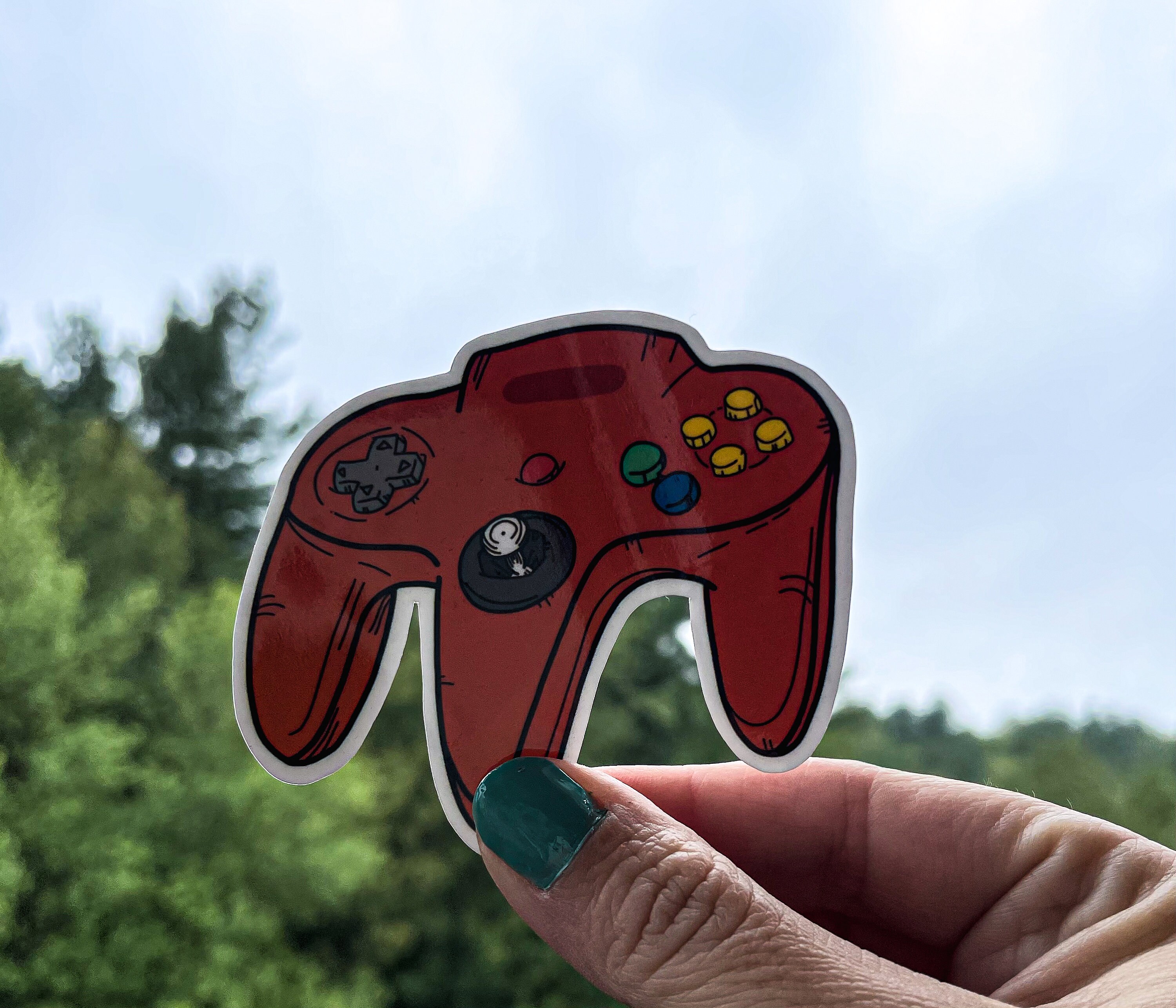 Retro N64 Controller Vinyl Sticker Video Games Die Cut Sticker for ...