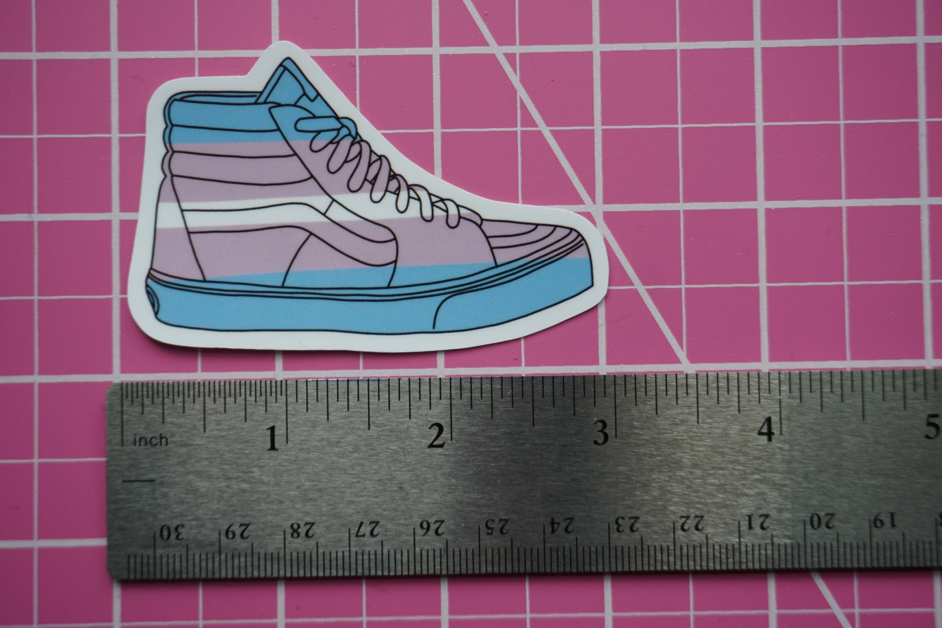 Transgender Pride Flag Sneaker Sticker - Vinyl Sticker - Die Cut ...