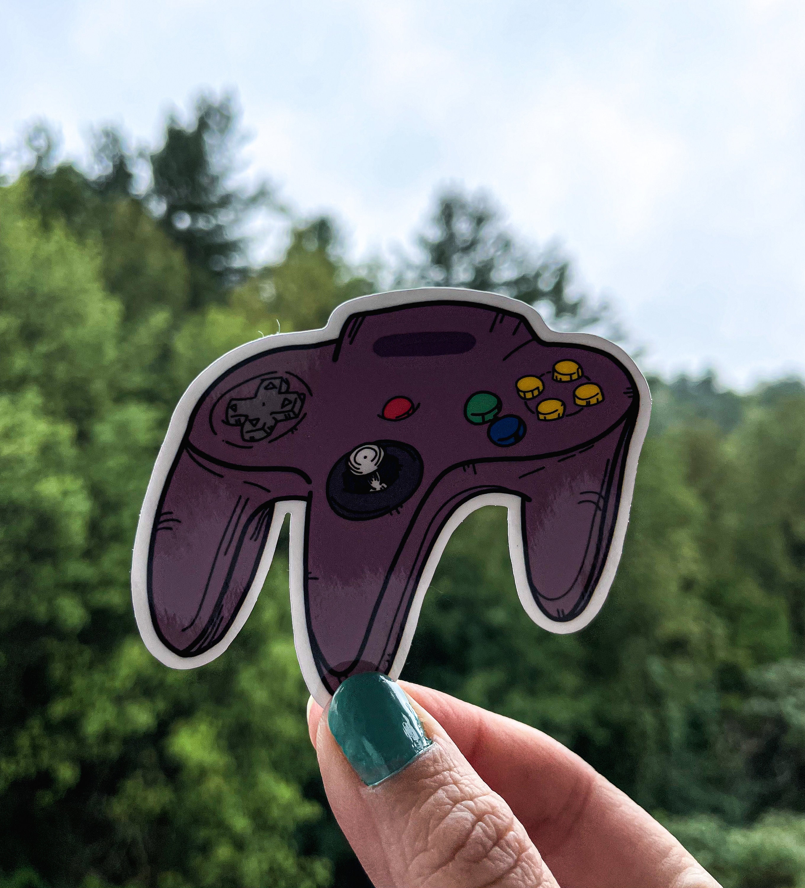 Retro N64 Controller Vinyl Sticker Video Games Die Cut Sticker for ...