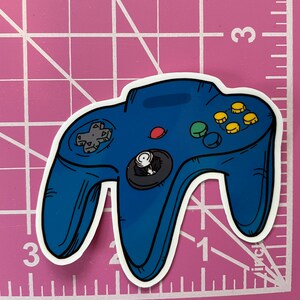 Retro N64 Controller Vinyl Sticker - Video Games - Die Cut Sticker for ...