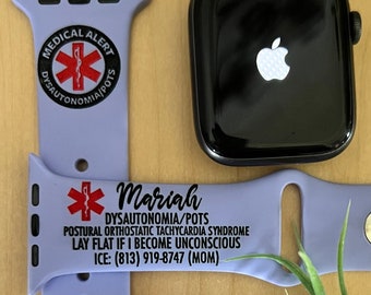 Custom Medical Alert Apple Watch Band - Etsy