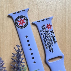 Medical Alert Laser Engraved Apple Watch Band Personalized - Etsy