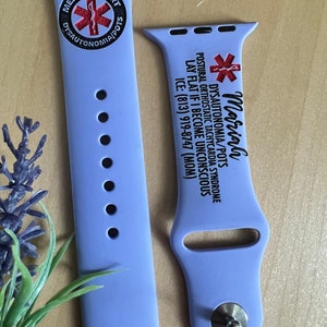 Medical Alert Laser Engraved Apple Watch Band Personalized - Etsy