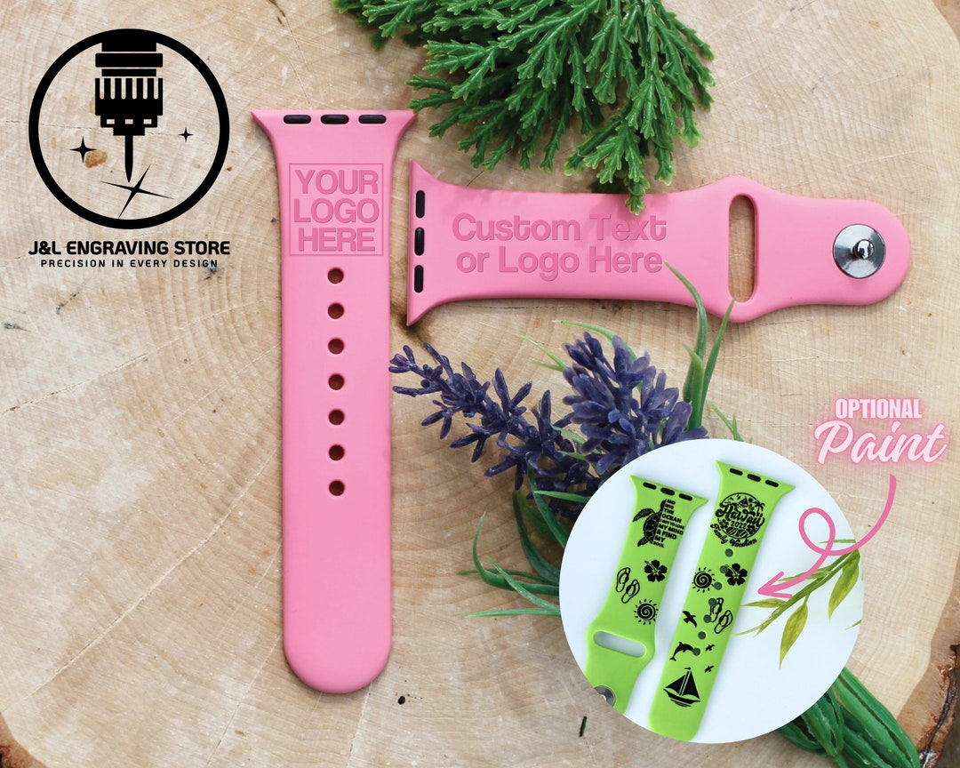 Custom Engraved Apple Watch Band – Personalized Silicone Strap With ...
