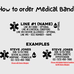 Medical Alert Silicone Watch Band for Apple Watch - Etsy